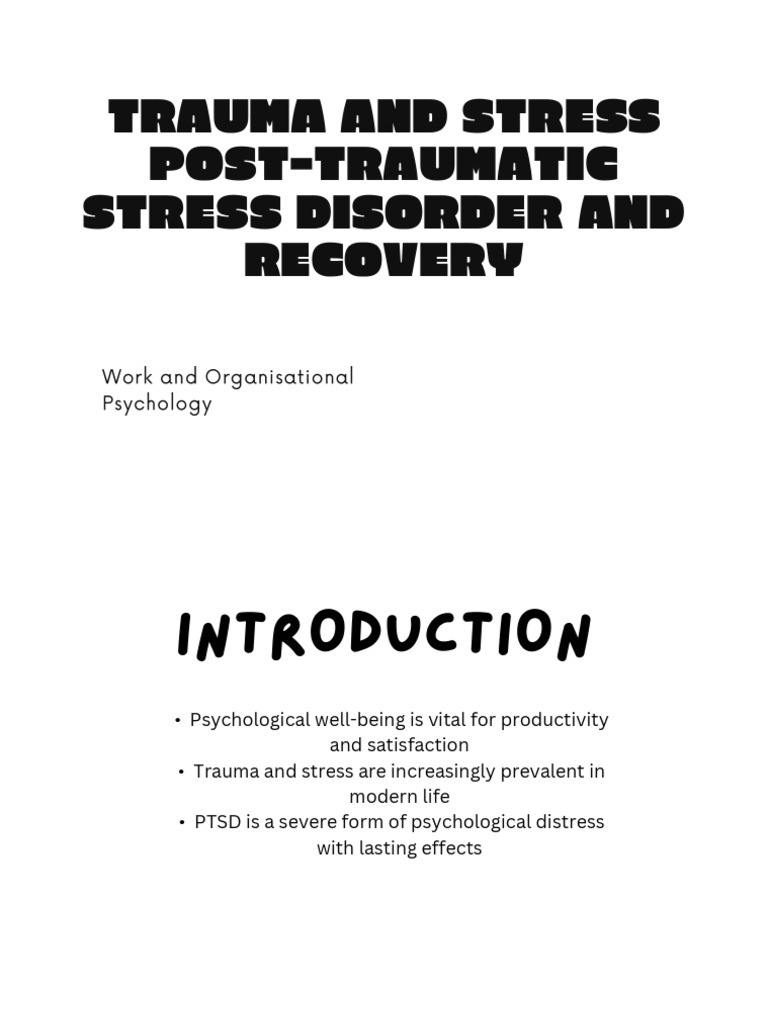 Trauma and Stress Wop Project | PDF | Psychological Trauma | Psychological Resilience