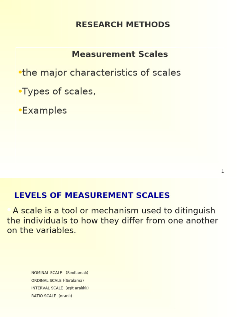 Week9.Measurement Scales Secil. | PDF | Level Of Measurement | Statistics