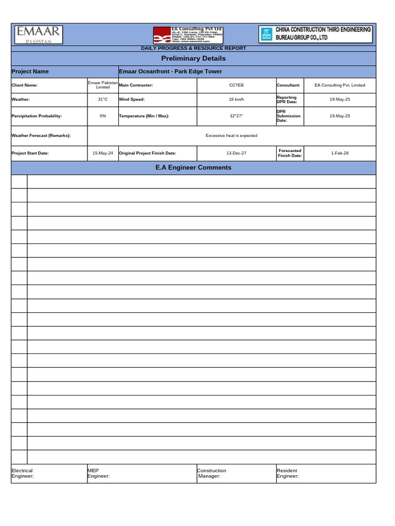 DPR Template MAY 19, 2025 | PDF | Concrete | Masonry