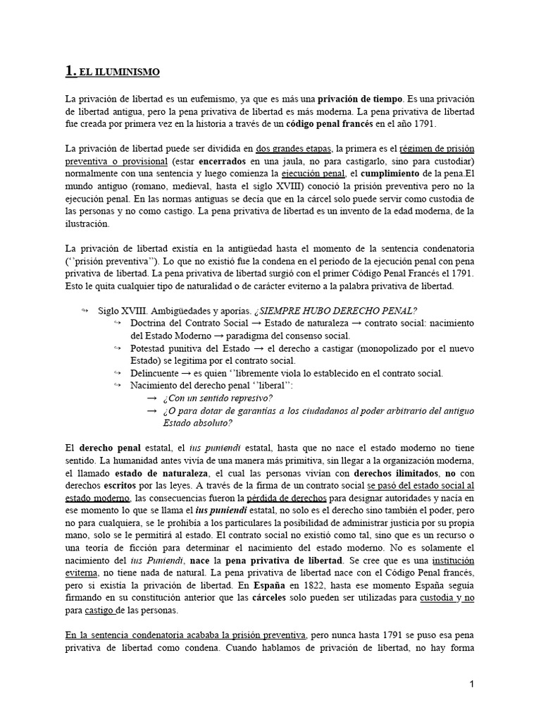 El Iluminismo | PDF | Castigos | Derecho penal