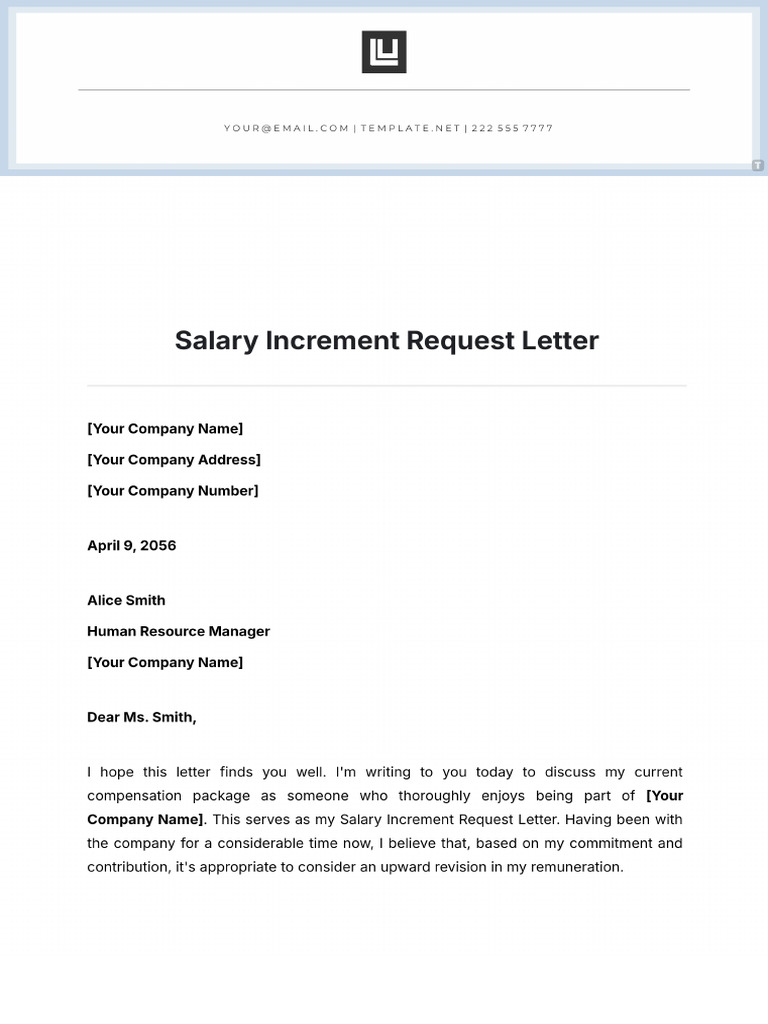 Salary Increment Request Letter Template | PDF