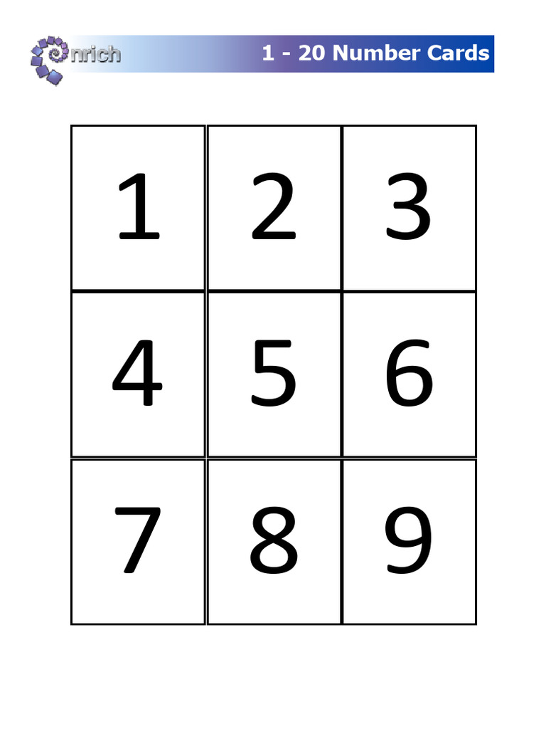 1-20 NumberCards | PDF