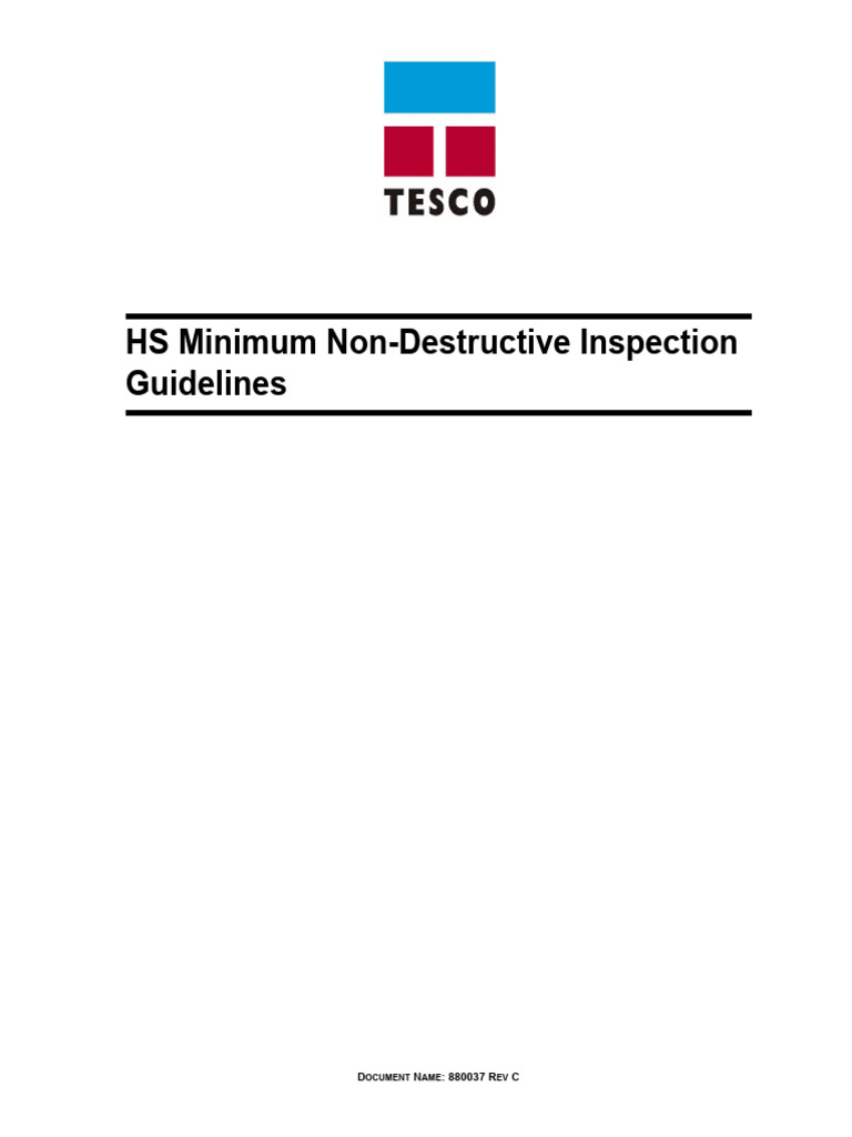 HS Inspection Guidelines | PDF | Nut (Hardware) | Nondestructive Testing