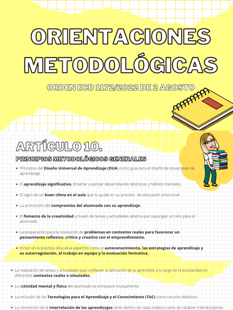 Orientaciones Metodológicas PDF | PDF | Aprendizaje | Evaluación