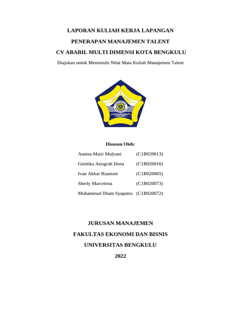 00000120-Laporan Kkl Bengkulu | PDF