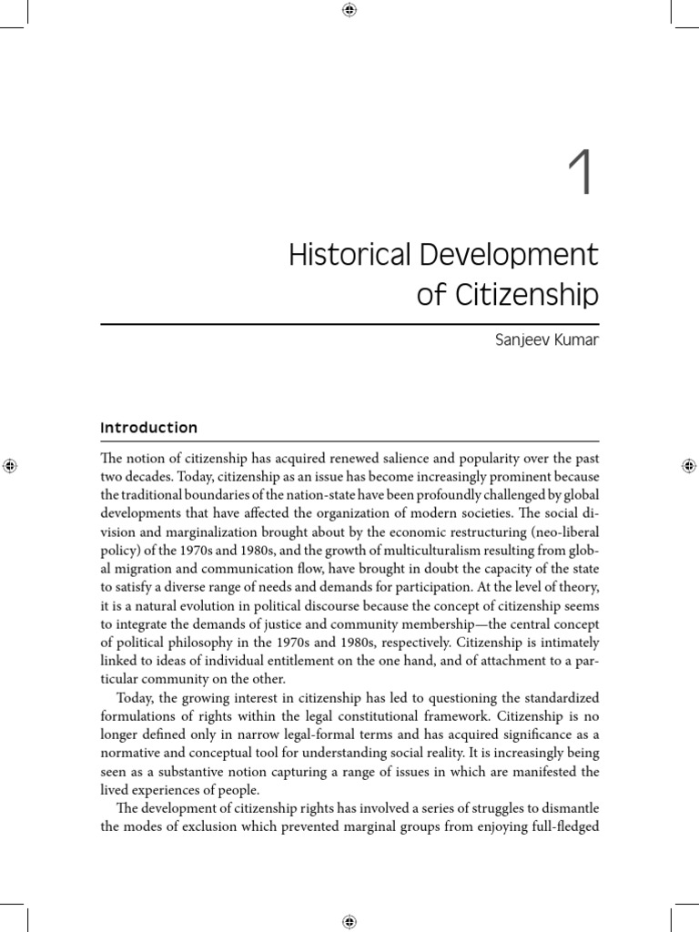 Historical Developmnet of Citizenship | PDF | Citizenship | Liberalism
