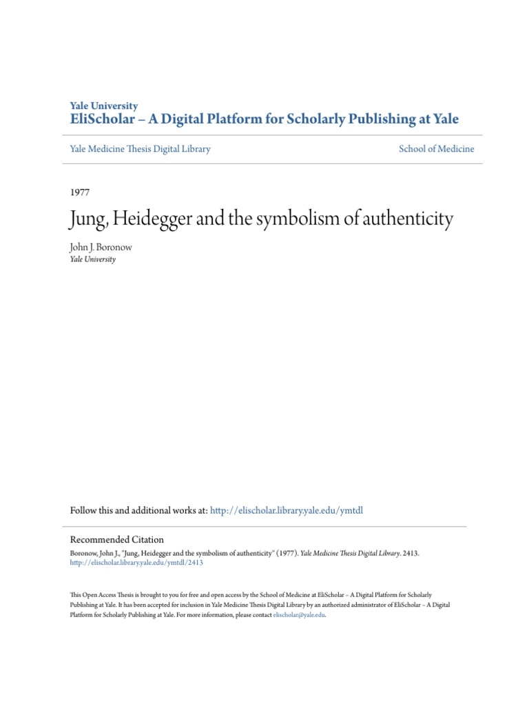Jung Heidegger and The Symbolism of Authenticity | PDF | Carl Jung ...
