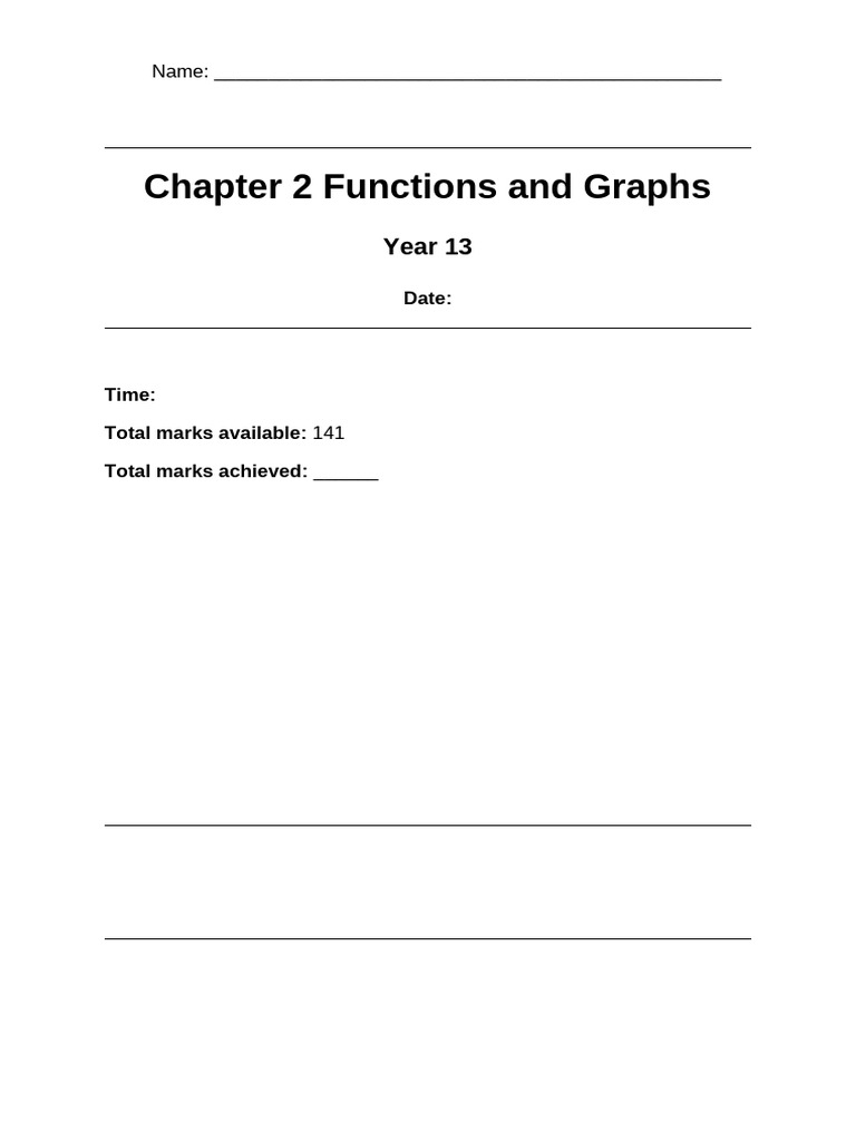P2 Chapter 2 - Functions and Graphs | PDF | Function (Mathematics ...