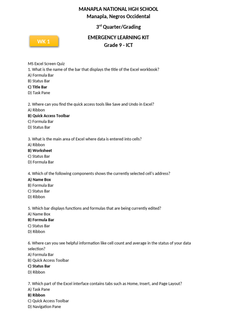 Emergency Learning Kit 2023-2024 | PDF | Microsoft Excel | Software