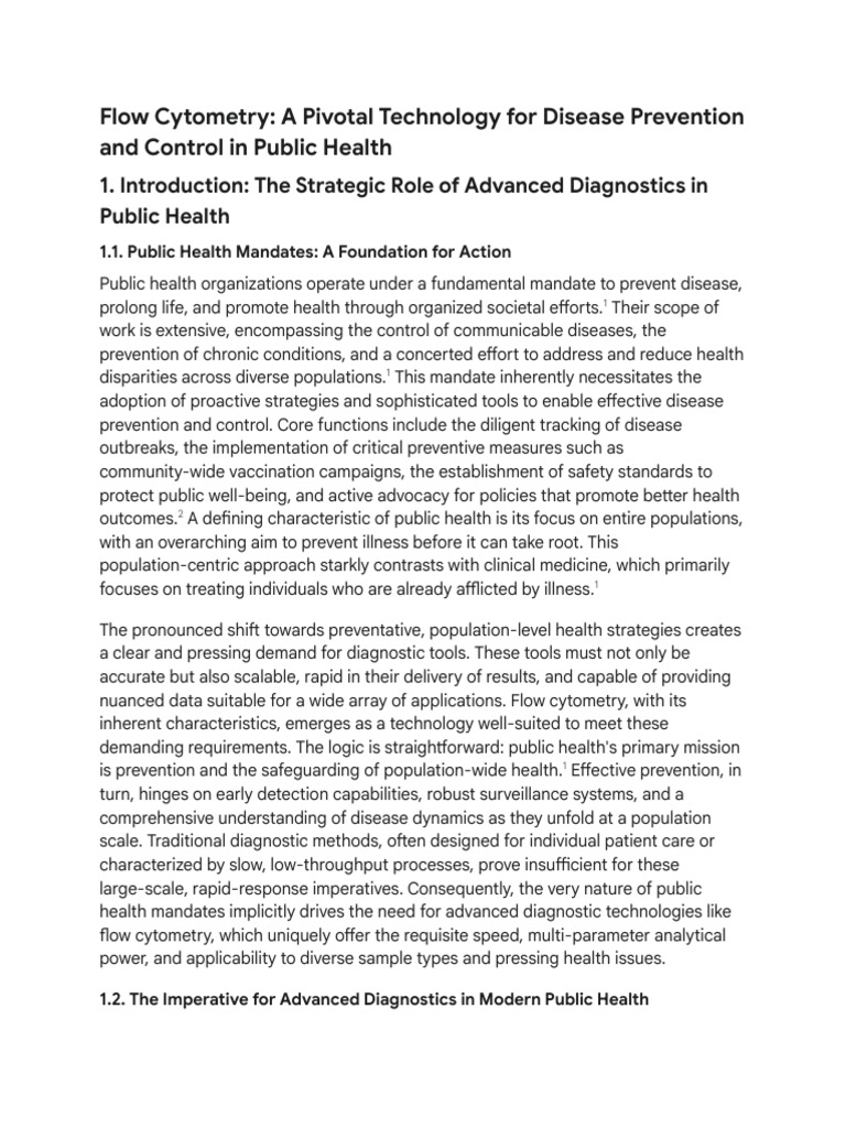 Flow Cytometry - A Pivotal Technology For Disease Prevention and ...