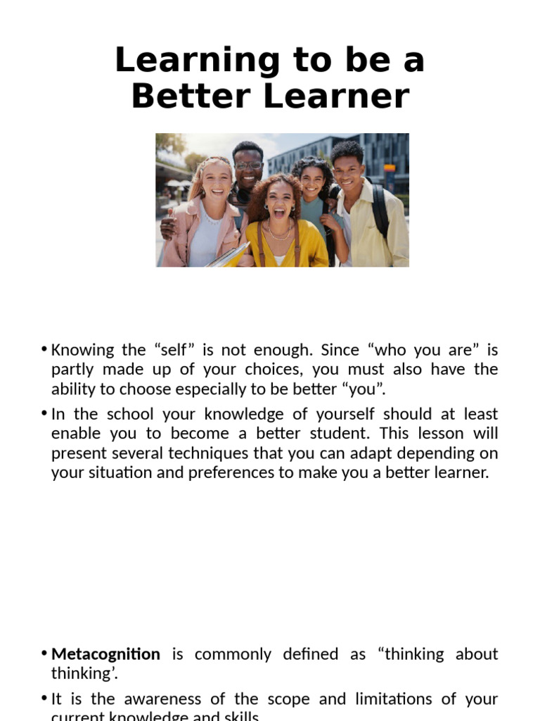 UTSLearning To Be Better | PDF | Metacognition | Learning