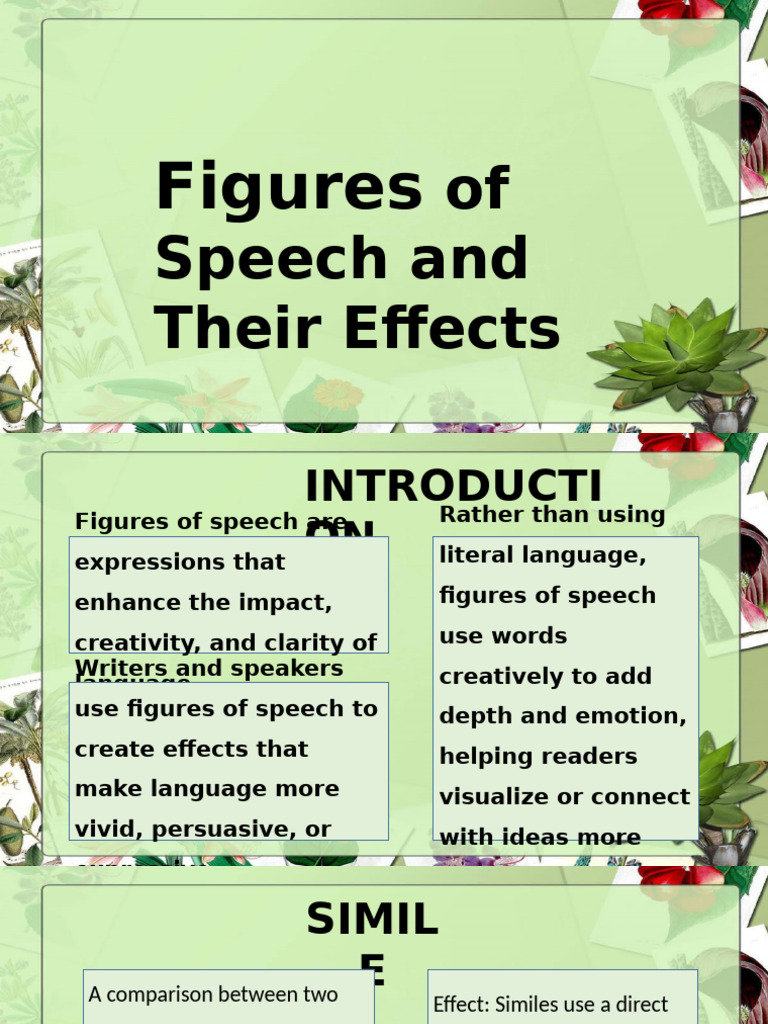 Figures of Speech and Their Effects | PDF | Metaphor