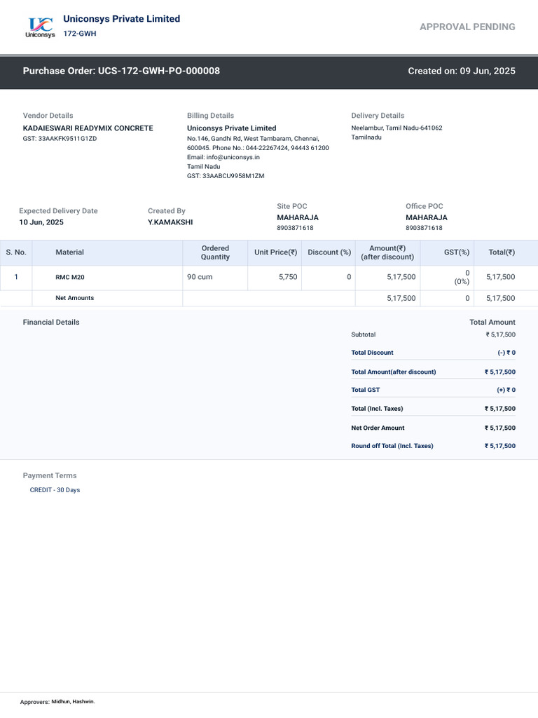 Po Report Ucs 172 GWH Po 000008 | PDF | Payments