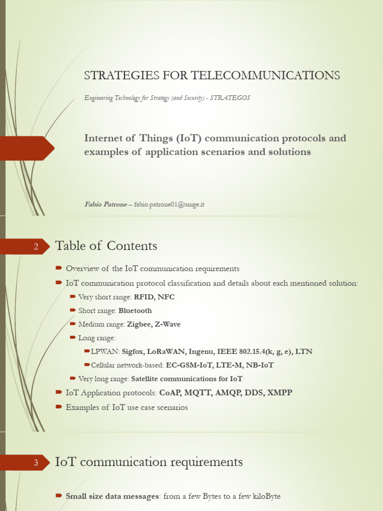 IoT Communication Protocols and Applications | PDF | Radio Frequency ...
