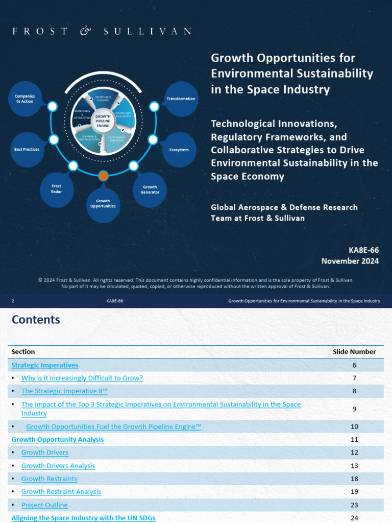 Growth Opportunities For Environmental Sustainability in The Space ...