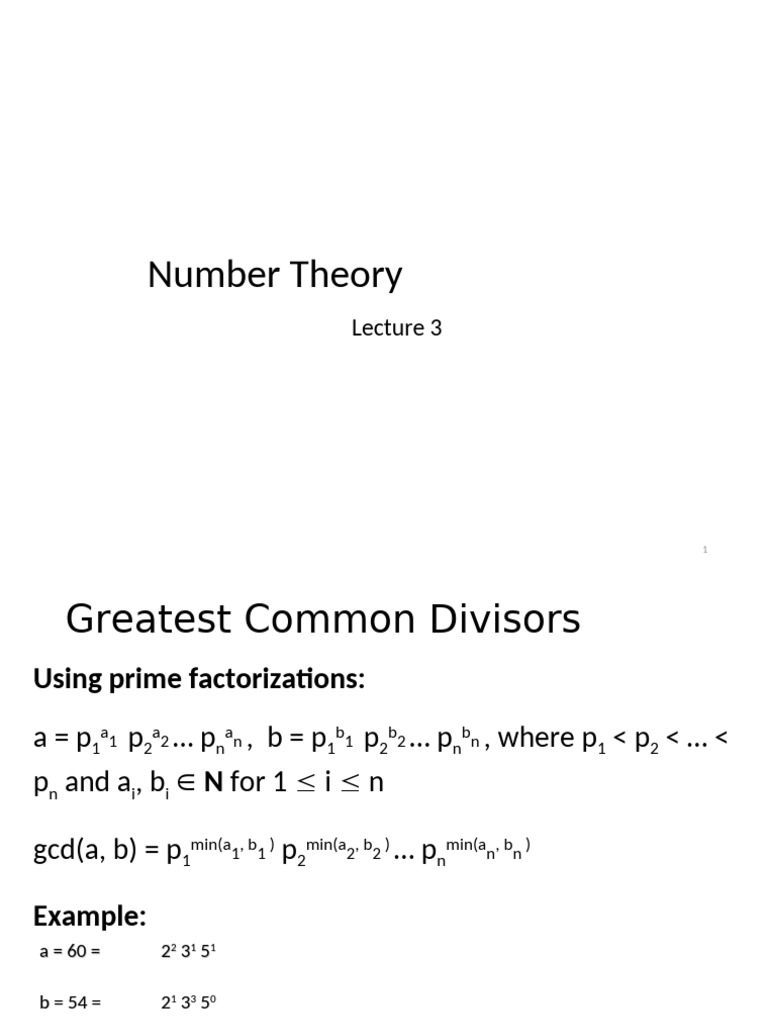 NumberTheory Lecture 3 29032022 071321pm | PDF | Ring Theory | Number Theory