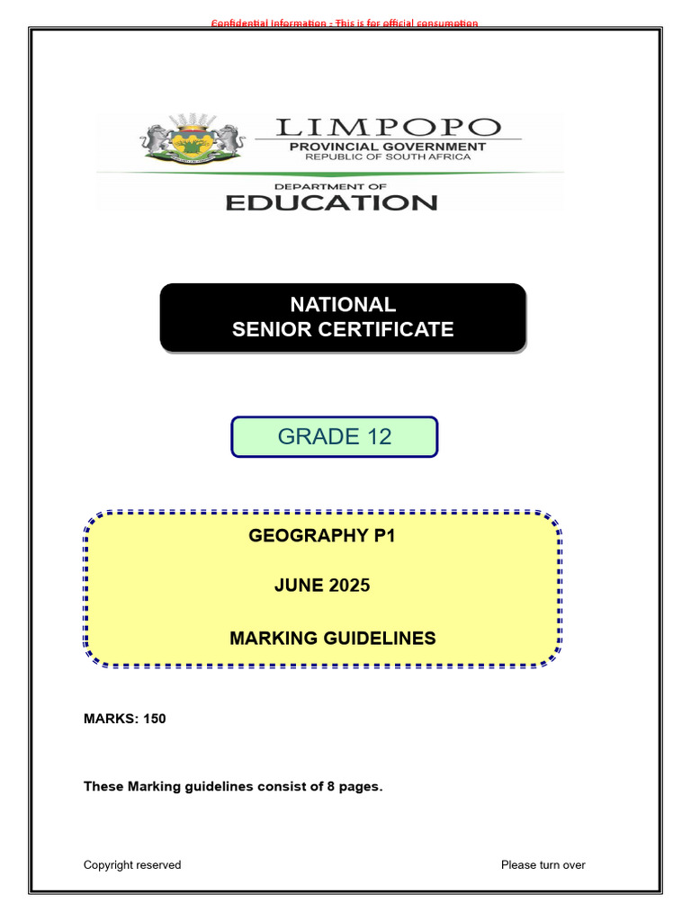 Grade 12 Geography P1 Memo September 2023 | PDF | River | Erosion