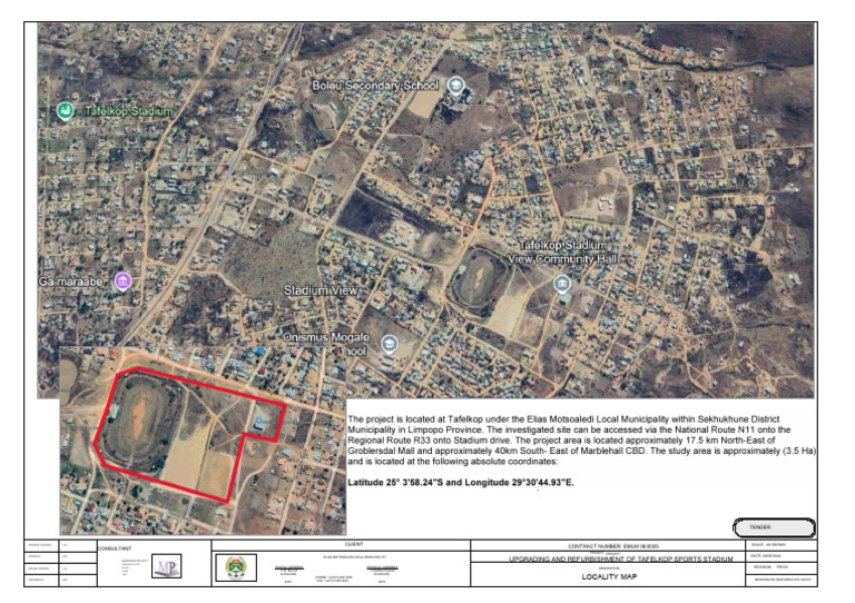 Tafelkop Sports Stadium Upgrade Plan | PDF