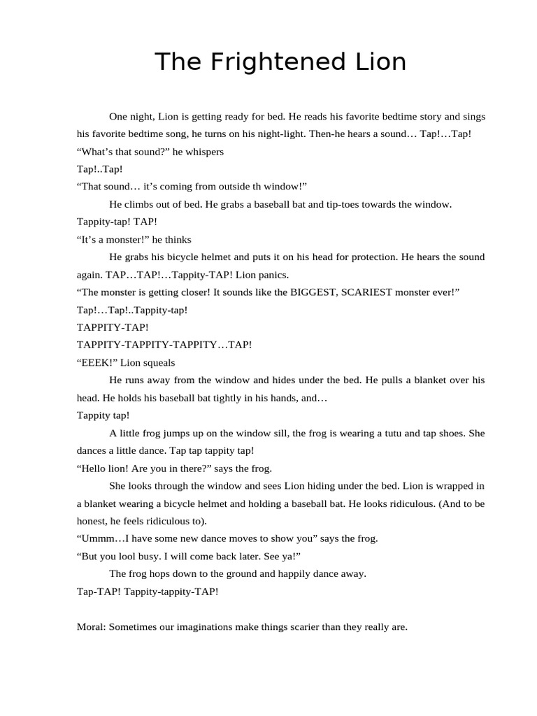 The Frightened Lion | PDF