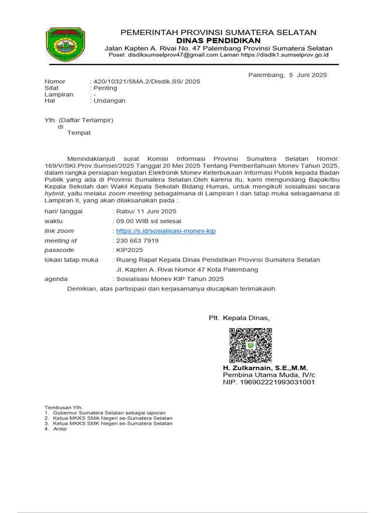 Surat Undangan KIP Final | PDF