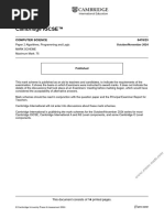 Cambridge IGCSE ™: Computer Science 0478/21 | PDF | Question | Computer ...