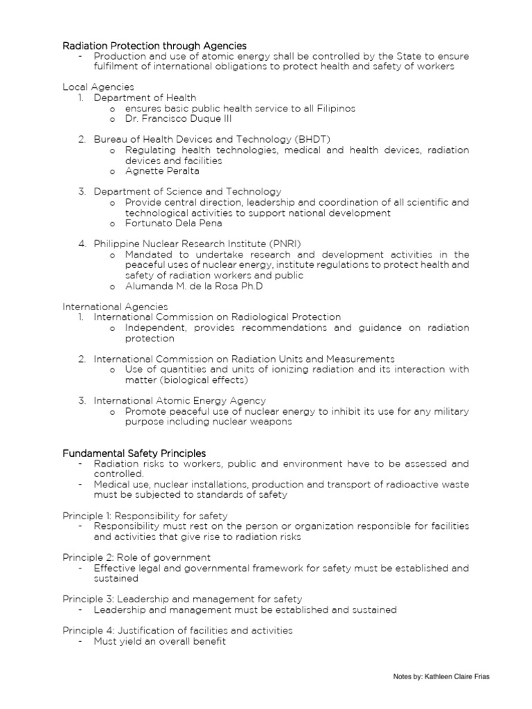Agencies for Radiation Protection Guidelines | PDF | Radiation ...