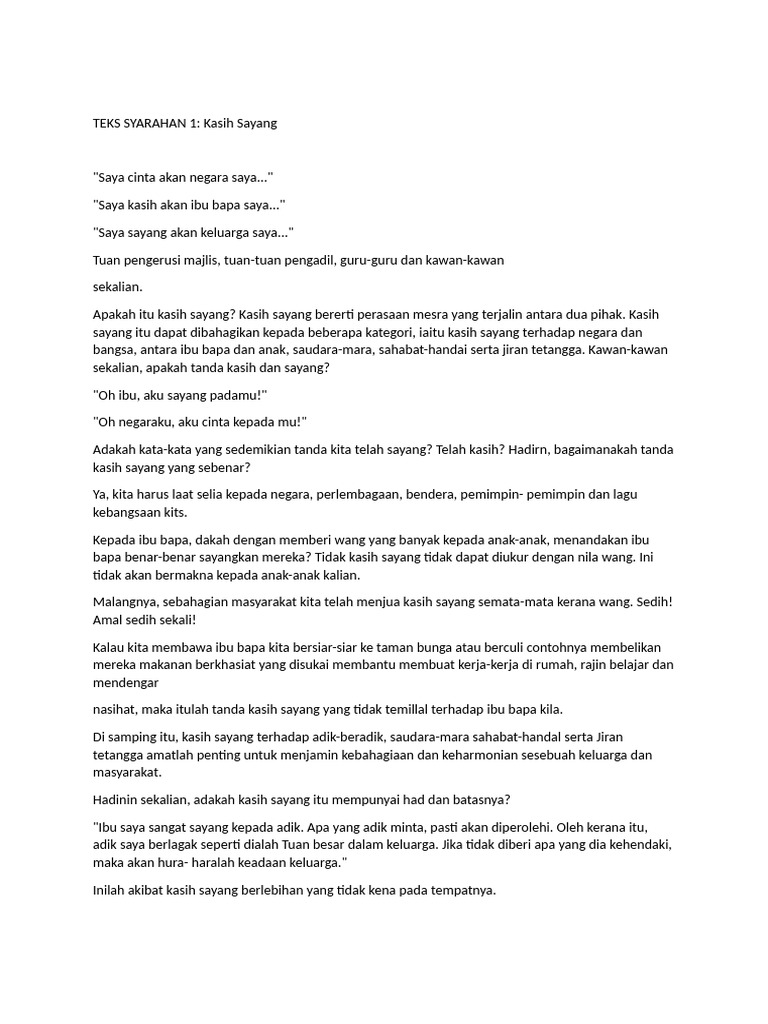 Teks Syarahan 1 | PDF