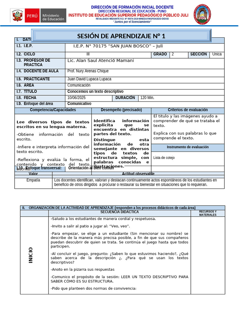 Sesion de Aprendizaje Matematica La Mitad | PDF | Evaluación | Maestros