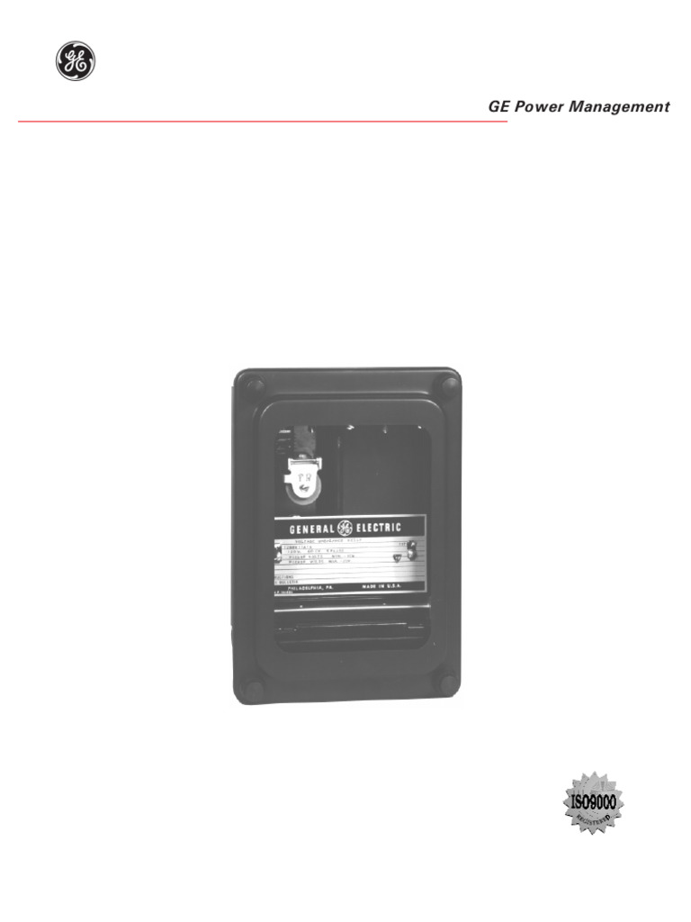 GEI-50261 Voltage Unbalance | PDF | Relay | Fuse (Electrical)