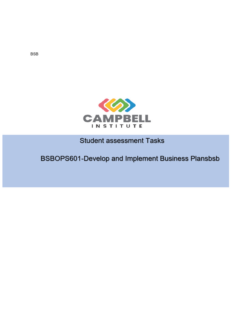 FINAL BSBOPS601 Student Assessment Tasks 10-09-21 | PDF | Performance ...