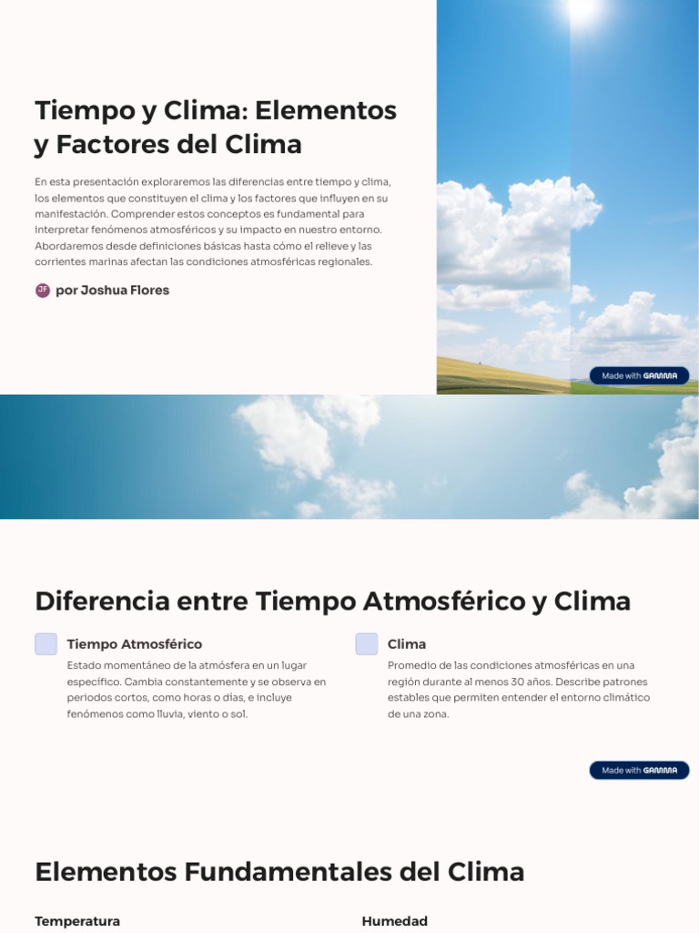 Tiempo y Clima Elementos y Factores Del Clima | PDF | Clima | Clima