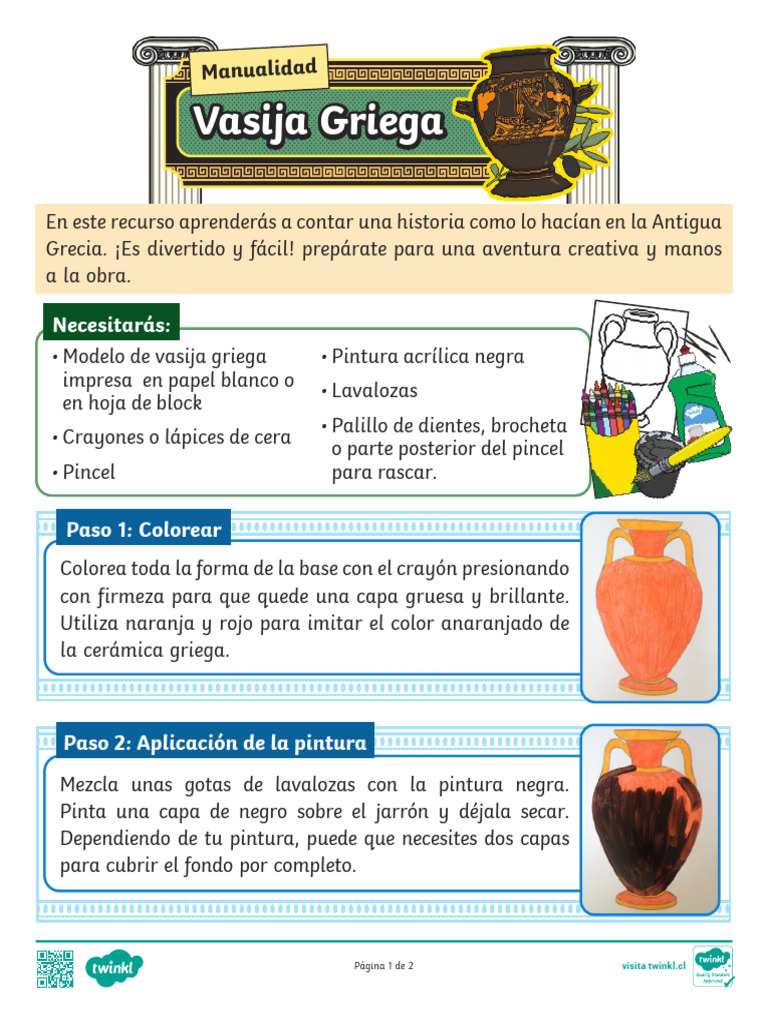 Crea tu propia vasija griega fácil | PDF