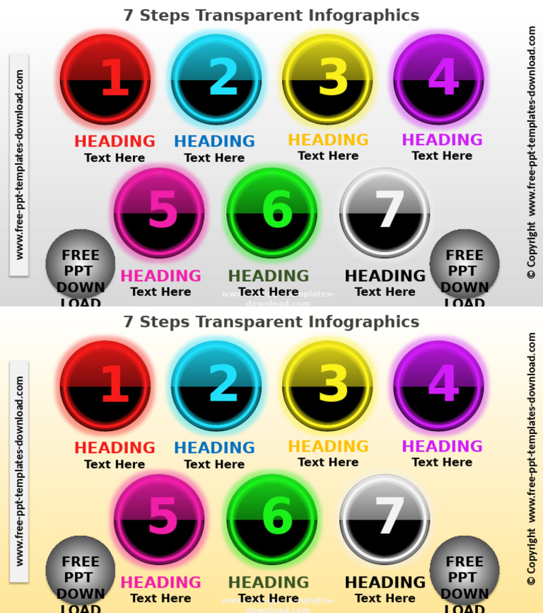 7 Steps Transparent Infographics | PDF
