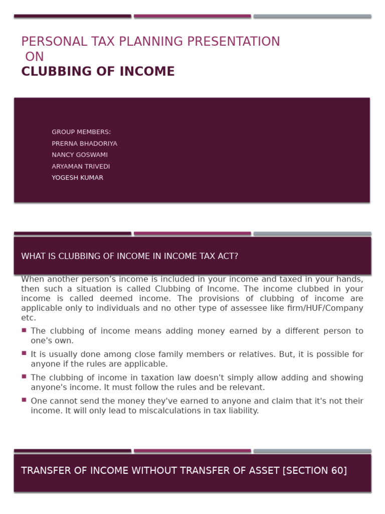 1personal Tax Planning Presentation | PDF | Taxes | Income