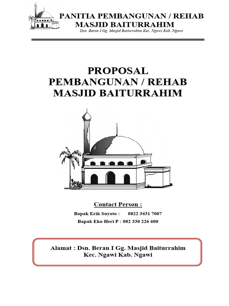 Proposal Masjid Baiturrahim | PDF
