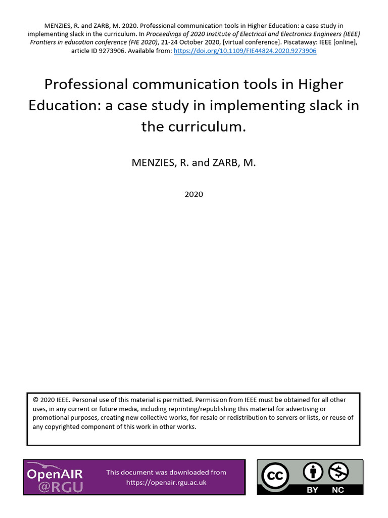 MENZIES 2020 Professional Communication (AAM) | PDF | Communication ...