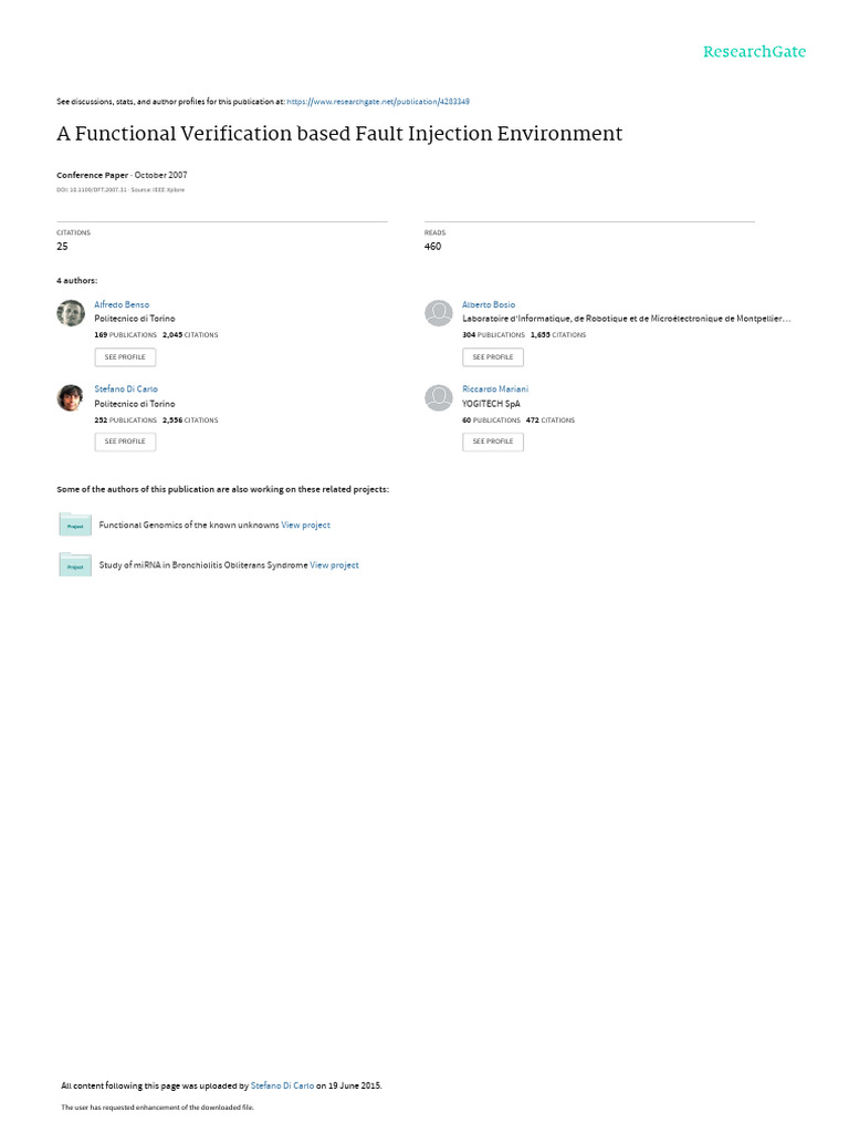 2007_DFT_FaultSim | PDF | Computer Engineering | Computing