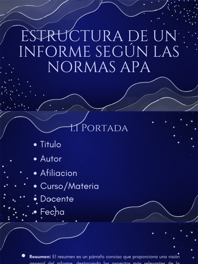 Estructura de Un Informe Según Las Normas Apa | PDF