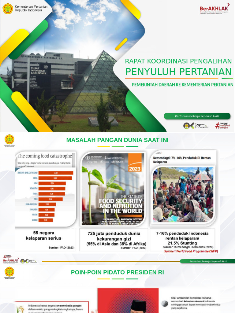 Bahan Tayang Pengalihan Penyuluh Pertanian Ok Fix | PDF