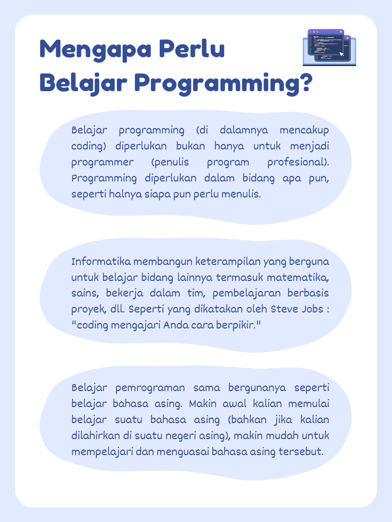 Mengapa Perlu Belajar Programming | PDF