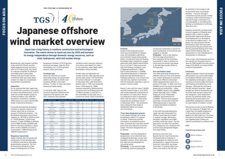 TGS - Wind Energy Network - Focus On Japan - Issue 73 - 2023 | PDF ...