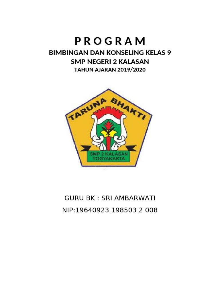 Contoh Program BK SMP Kelas 9 | PDF
