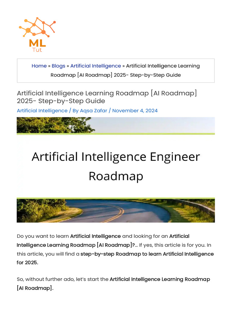01 Artificial Intelligence Learning Roadmap (AI Roadmap) 2025 | PDF | Artificial Intelligence ...