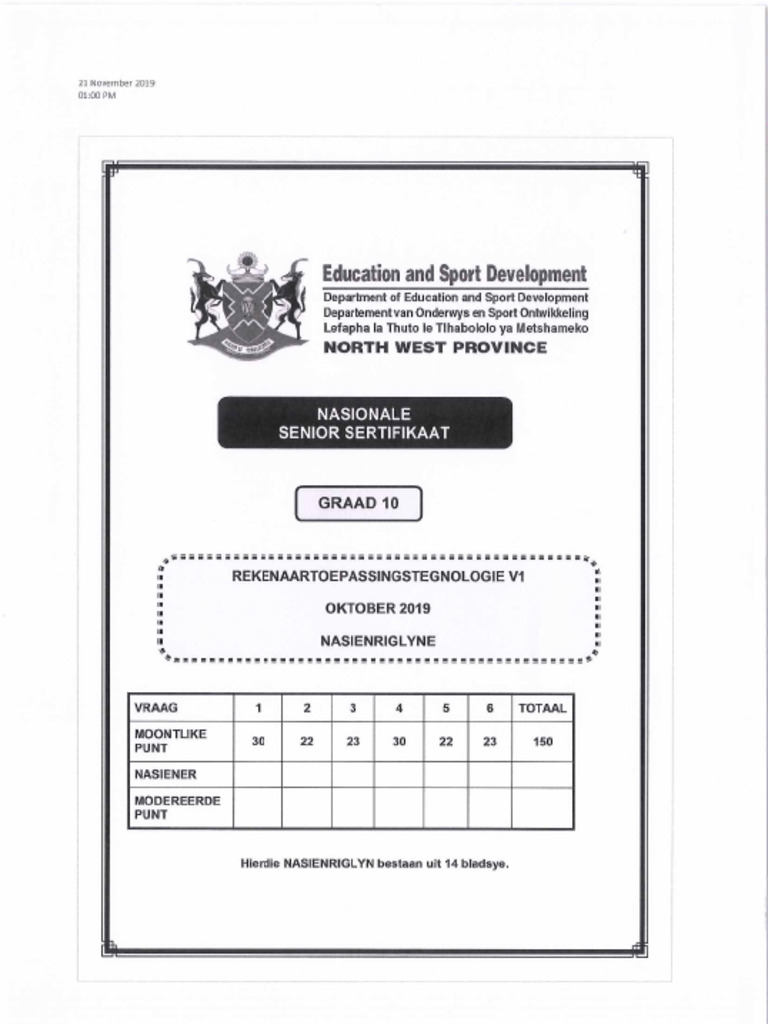 GR 10 RTT V1 Memo | PDF