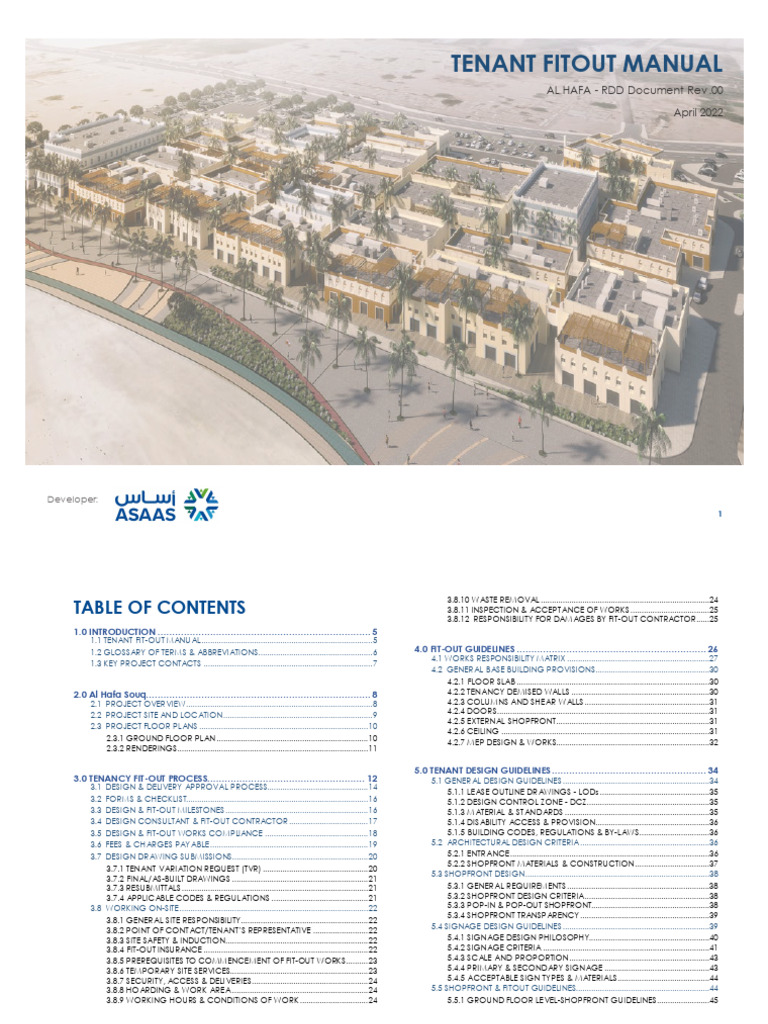 Al Hafa Tenant Fitout Manual - RDD - Rev.00 | PDF | Lease | Leasehold ...