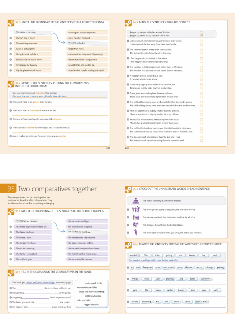 Comparatives and As-As Exercises | PDF | Syntax | Grammar