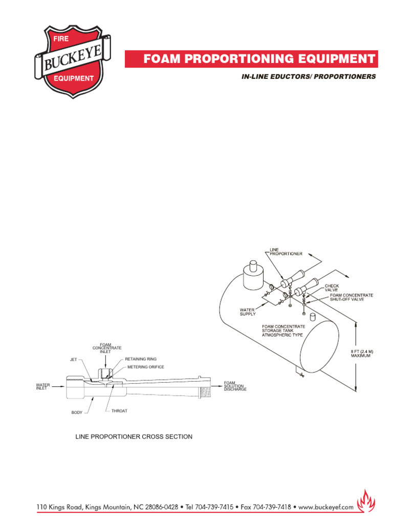 FPEpg1 in Line Eductors Proportioners | PDF | Nozzle | Fluid Mechanics