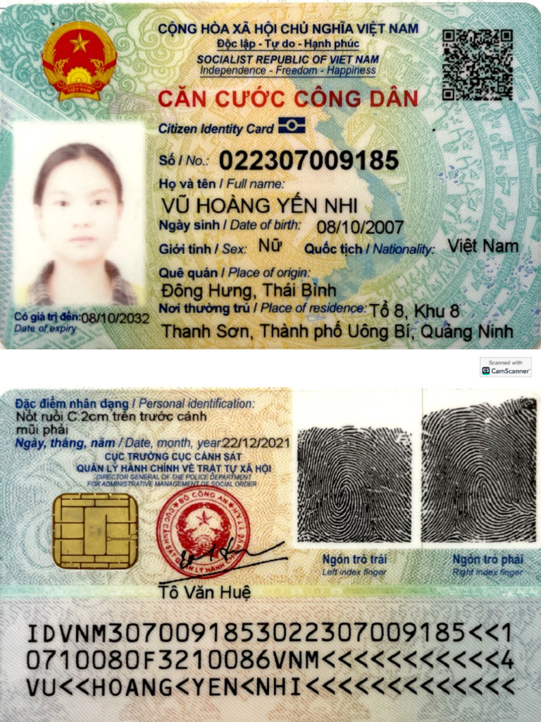 Tmu 022307009185 CCCD PDF | PDF