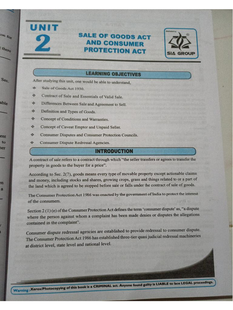 B.law (Sem 2) Unit 2 | PDF