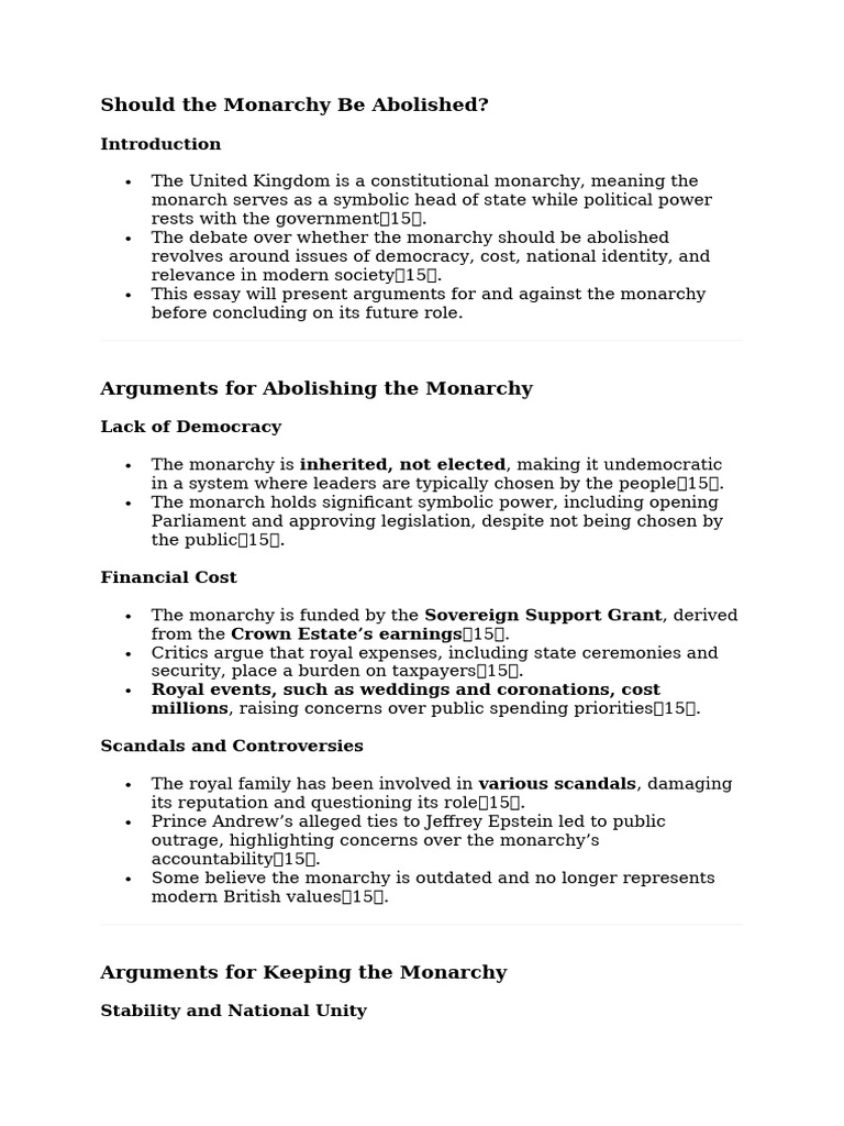 Debating the Future of the Monarchy | PDF | Monarchy Of The United ...